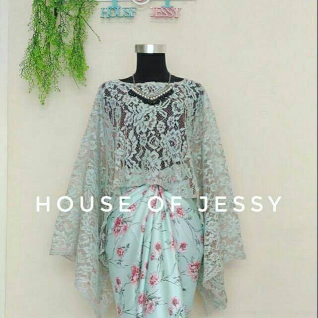 Cape BROKAT LACE Set Of Skirt LILIT Instant Flower SHABBY | Shopee ...