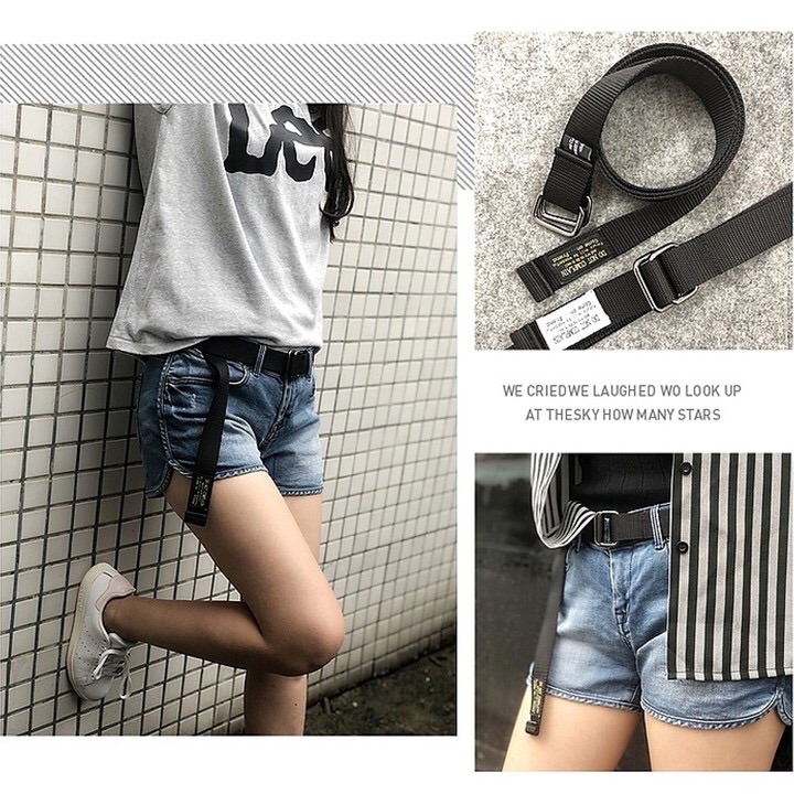 Soft nylon fabric belt for men and women, 3cm version, 140cm long ...