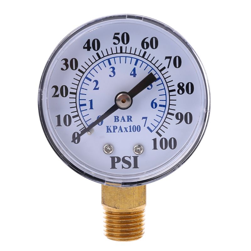 PCF* Heavy-duty Pressure Gauge Measuring Tool 0-100 PSI 0-7Bar 1 4NPT ...