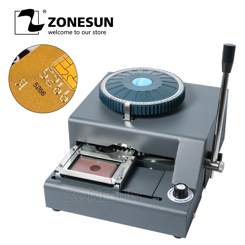 ZONESUN 52-character Dog Tag Machine Manual Embossing Machine Metal Tag ...