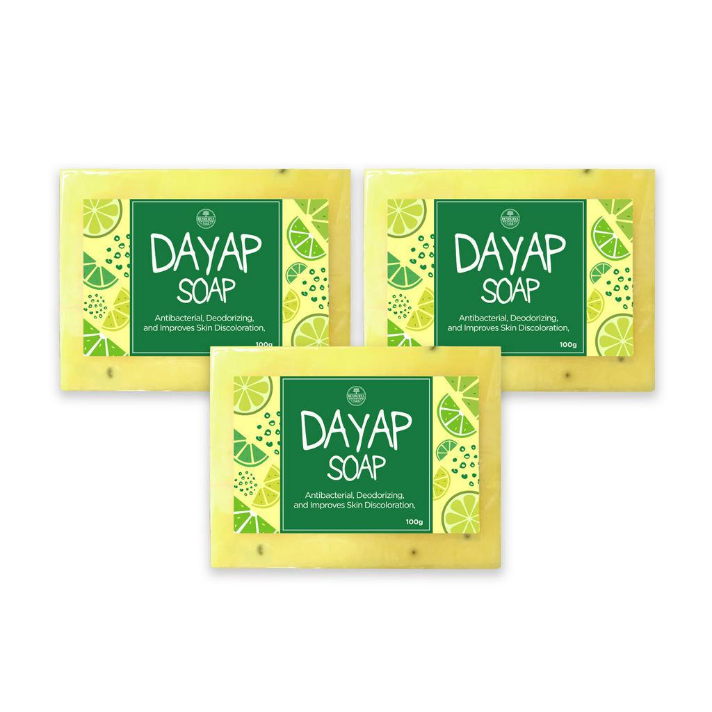 3 PCS Bendurya Natural Deodorizing Dayap Soap with Real Calamansi Peel ...