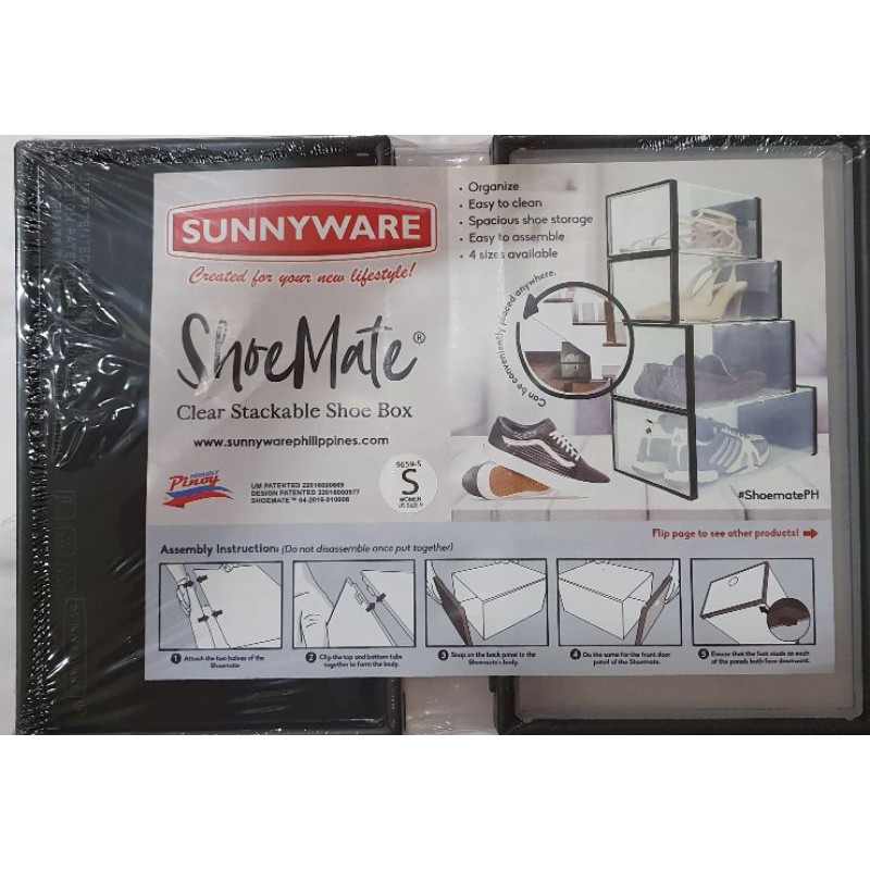 Shoemate Sunnyware SMALL | Shoebox | Shoe Storage Organizer | Shopee ...