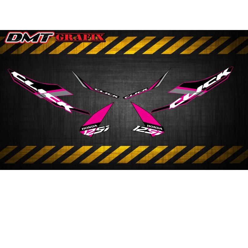 Decal Sticker for HONDA CLICK 125, Cick stock magenta | Shopee Philippines