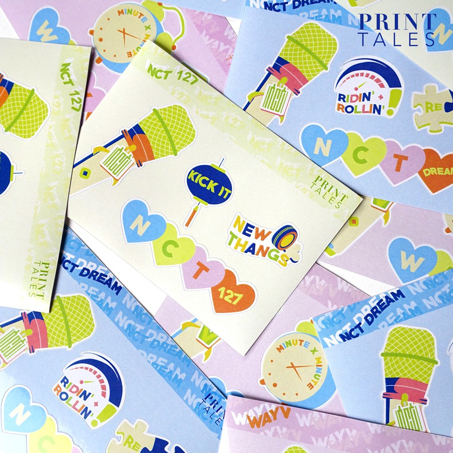 NCT 127, NCT Dream, WayV Microphone Peel-Off Sticker Sheet | Shopee ...