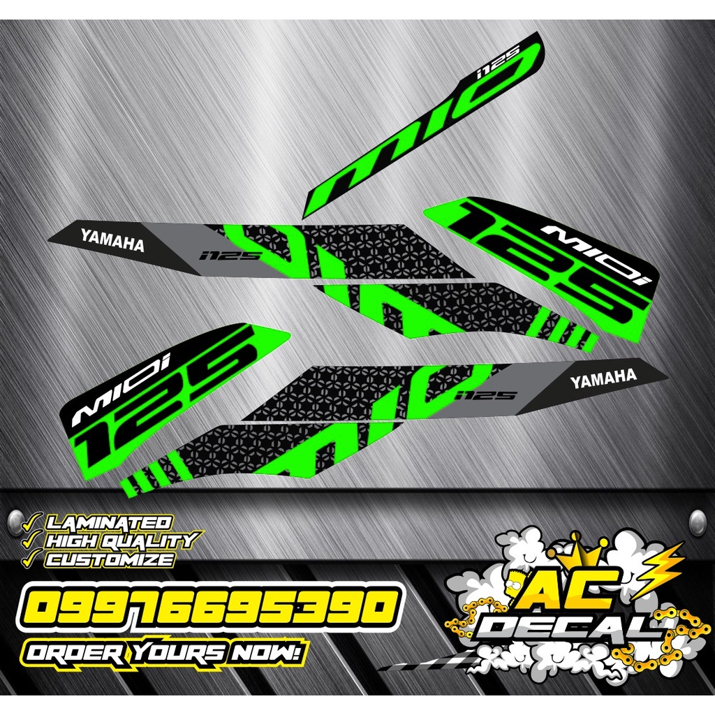 Mio i 125 Stock Decal 2017 Up (ACDECAL) | Shopee Philippines