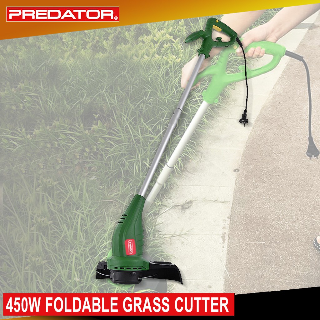 OSHIMA Foldable Corded Electric Grass Trimmer For Lawnmowing And Heavy ...
