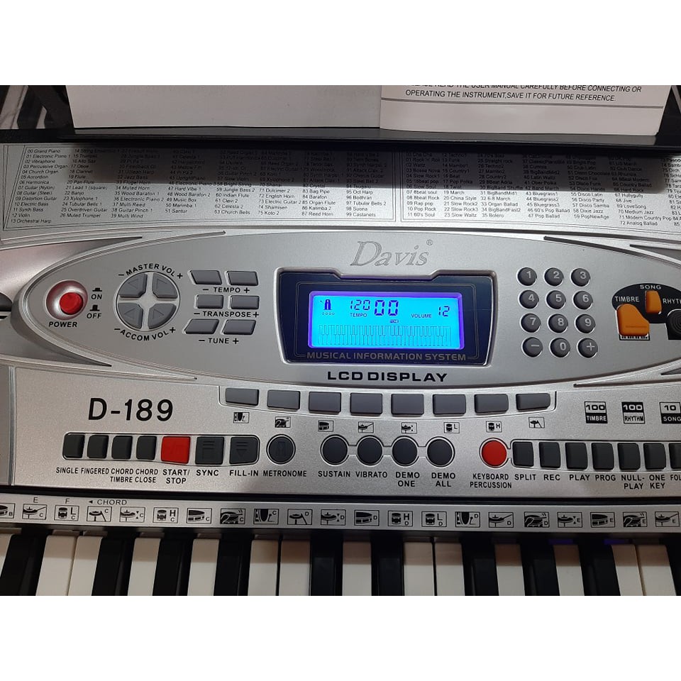 davis d-189 electronic piano keyboard | Shopee Philippines