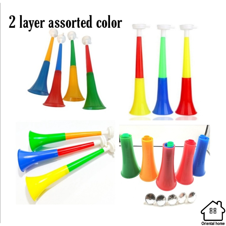 2 Layer Assorted Color Trumpet Loud Plastic Trumpet/Torotot Toys Horn ...