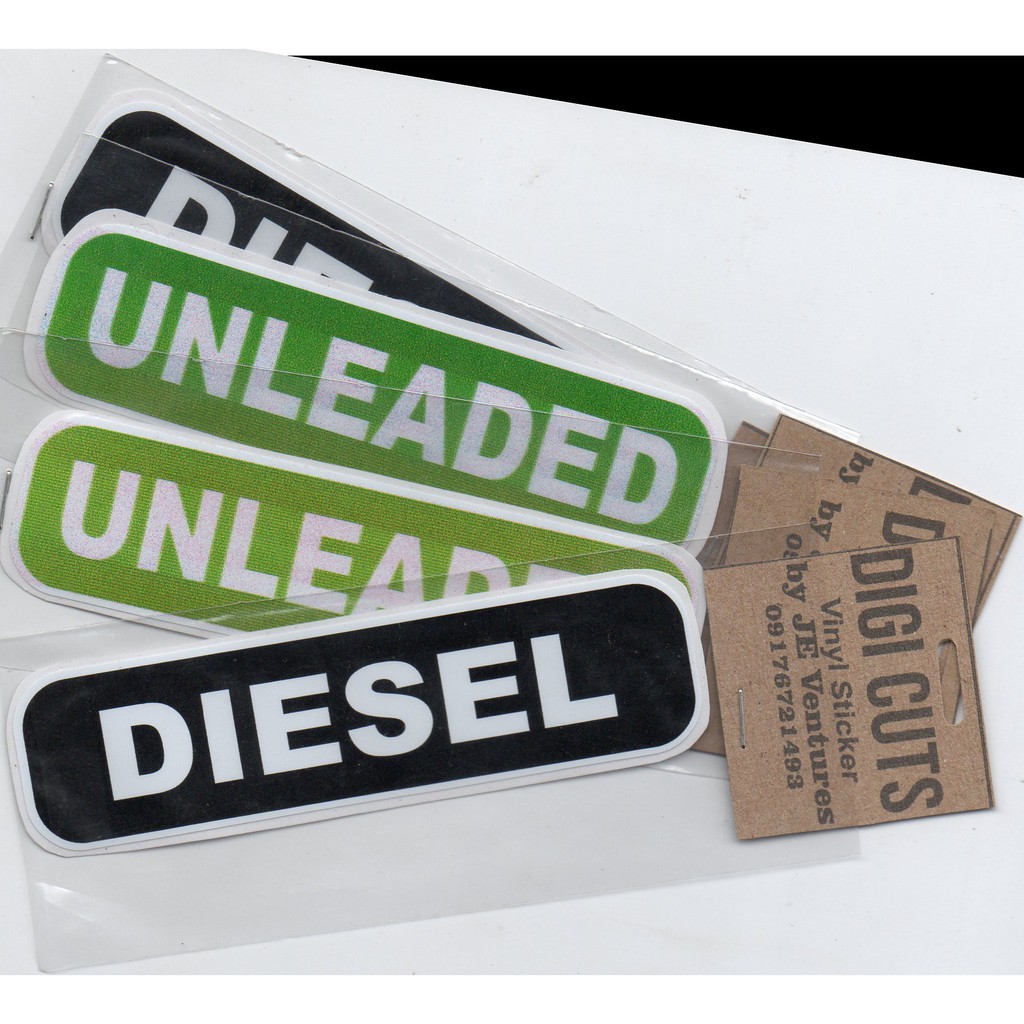 DIESEL/UNLEADED Vinyl Waterproof Stickers | Shopee Philippines