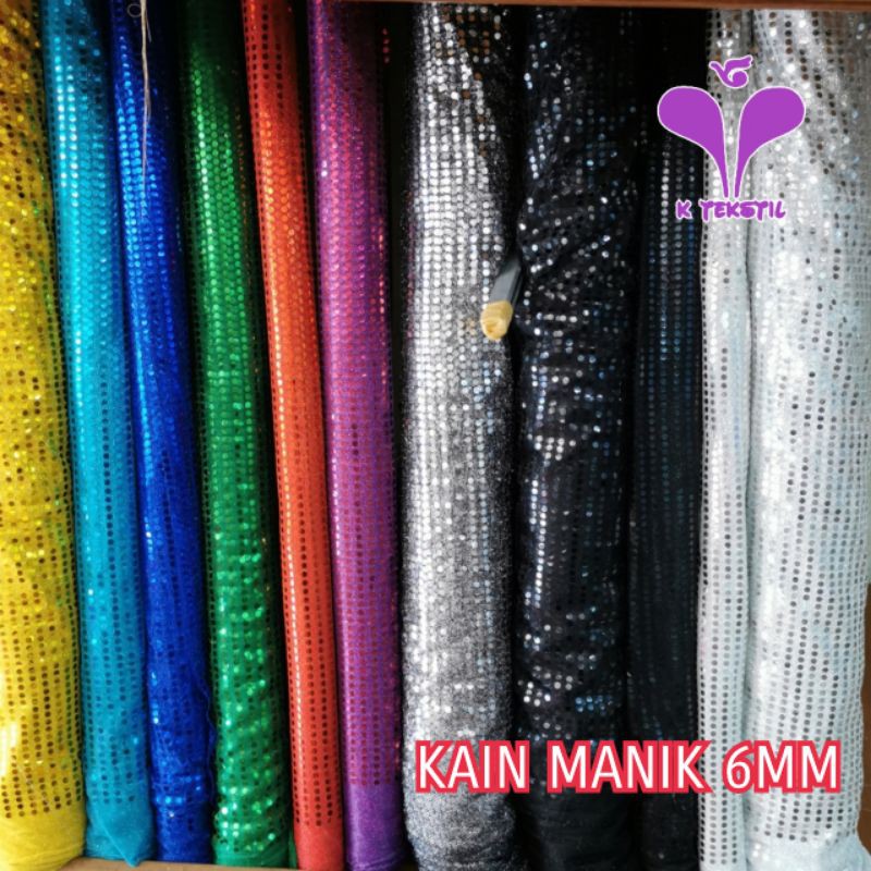 Sequin Fabric 45" Kain Manik Sequin Berkilat Bidang 45inci | Shopee ...