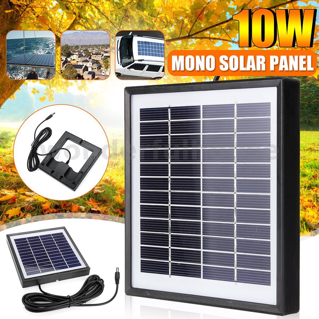Portable 10W 12V Solar Panel Class A Polysilicon For Multi-Purpose+ 3m ...