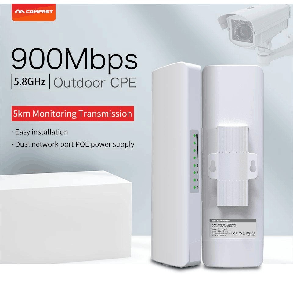 COMFAST CF-E313AC 900Mbps 5.8Ghz Outdoor Wireless AP Bridge 5KM WIFI ...