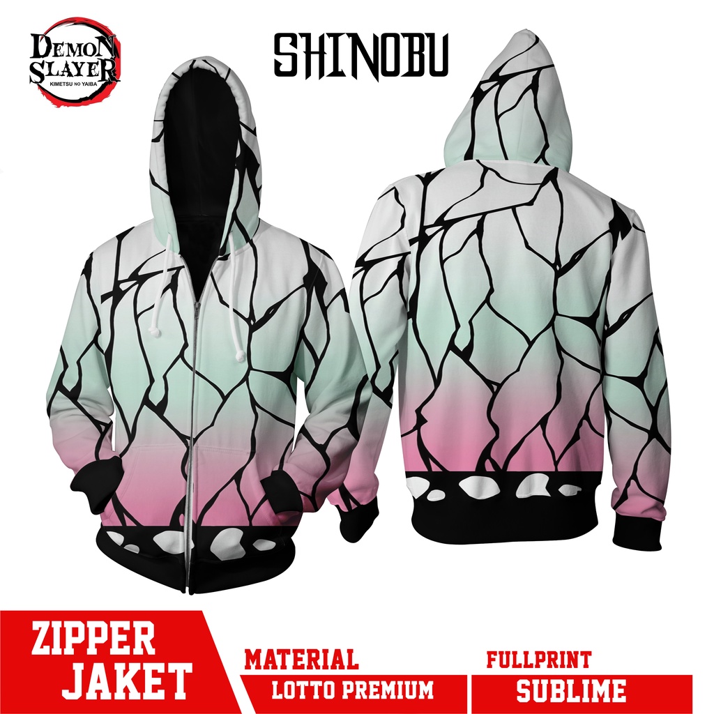SHINOBU KOCHO DEMON SLAYER FULLPRINT ZIPPER JACKET | Shopee Philippines