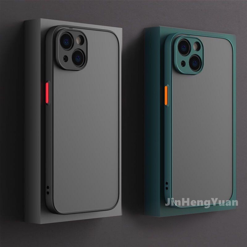 Luxury Silicone Bumper Matte Hard PC Case for iPhone 14 13 12 11 Pro ...