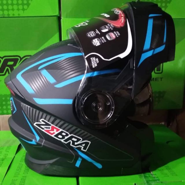 Zebra Modular Dual Visor (with Back Lights) | Shopee Philippines