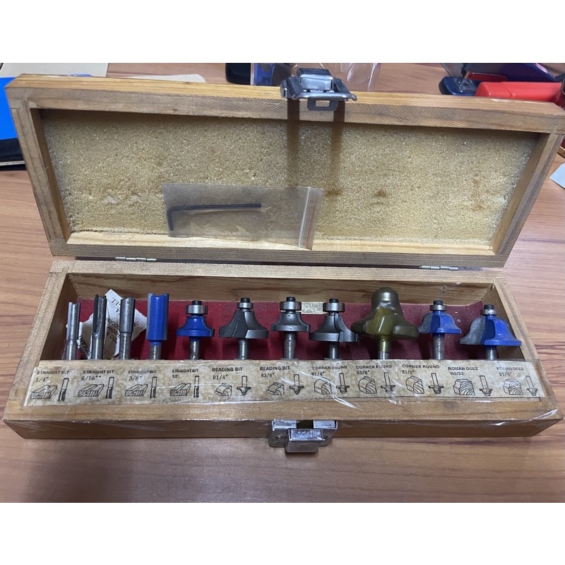 11pcs Wood Router bit set 1/4 shank 6.35mm with allen key (PH Standard ...
