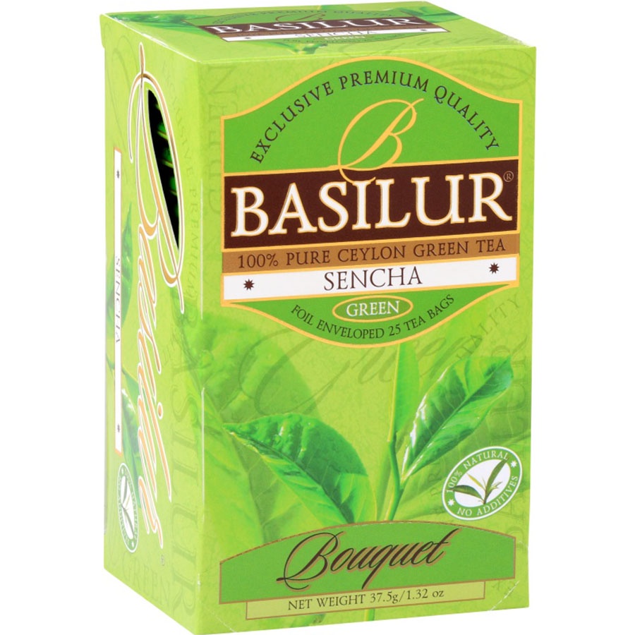 BASILUR Bouquet 100% Pure Ceylon Green Tea Sencha 25TeaBags | Shopee ...