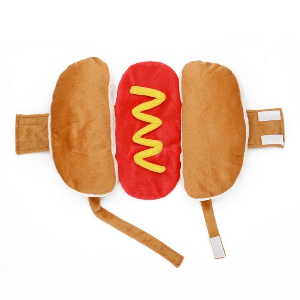 DELMER Hot Dog Shaped Pet Dog Costume Warmer Cosplay Costume Sausage ...