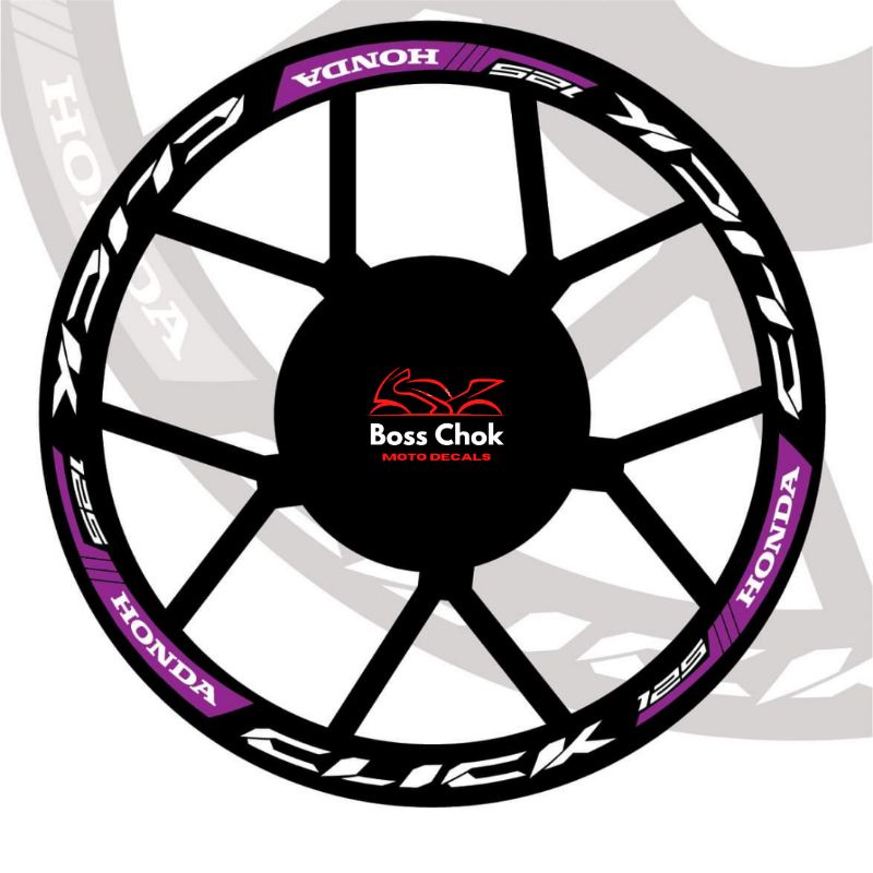 Honda Click 125i & 150i Mags Sticker - Front & Rear Set (Freebies ...