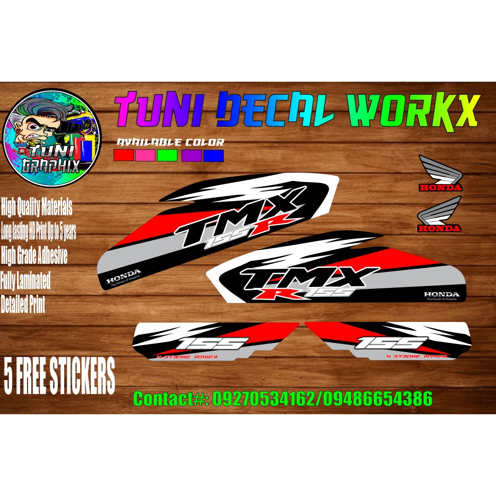 TMX 155 CUSTOMIZED STOCK DECAL V8 W/ FREEBIES | Shopee Philippines