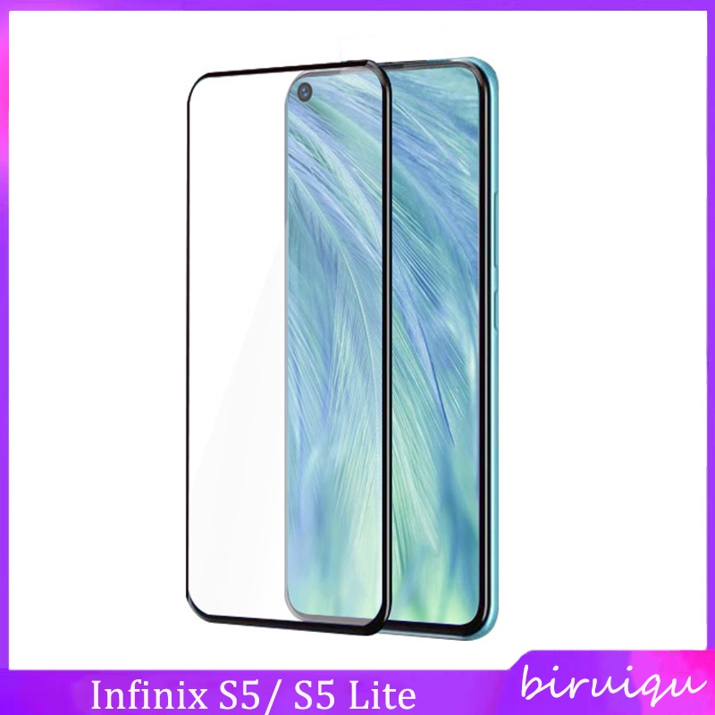 Infinix S5 / S5 Lite Tempered Glass Full Screen Protector 9H 2.5D Black ...