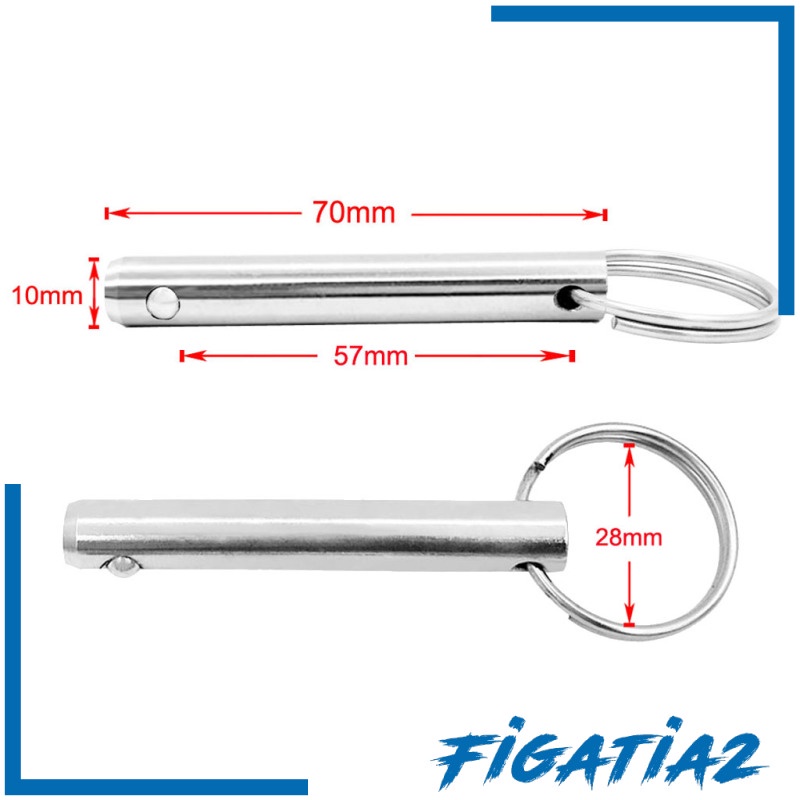 [FIGATIA2] 10x70mm 316 Stainless Steel Boat Top Quick Release Pull Ball ...