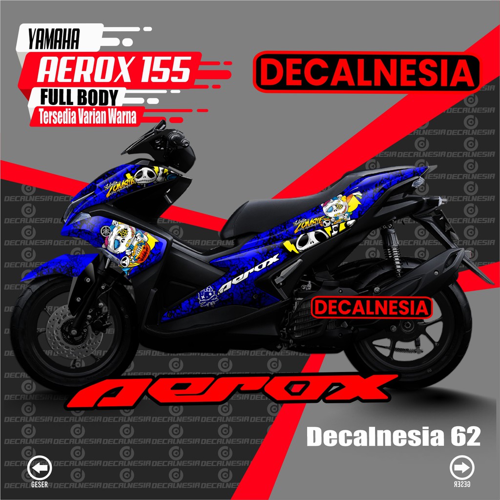 Yamaha Aerox 155 Motorcycle Sticker Decal Modified Road Race Full Body ...