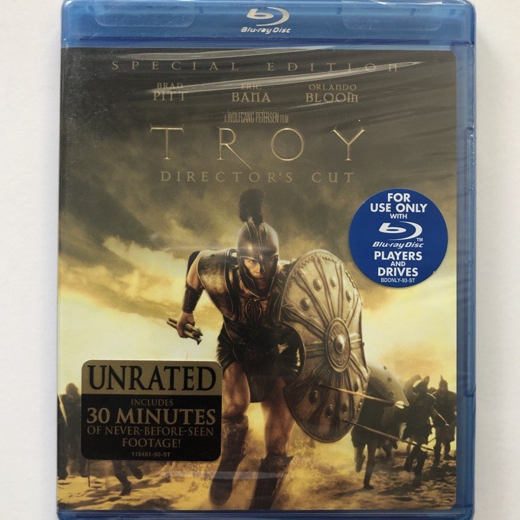 Troy Blu-ray Movie (Director's Cut, Used In Very Good Condition ...