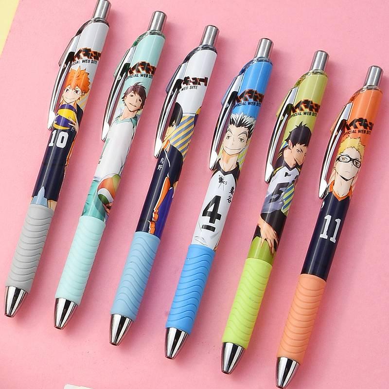 Haikyuu Anime Gel Pen Kawaii Neutral Pen 0.5mm Black Ink Pen For Kids ...