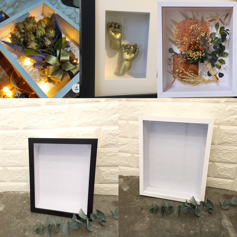 Shadow Box Frame GLASS front 1” - 1.5” - 2” up to 3” DEPTH / 3D Frame ...