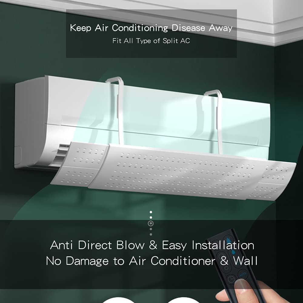 Adjustable Foldable Air Conditioner Deflector Air Cooled Baffle Wind ...
