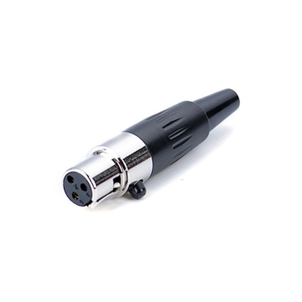 Mini XLR 3 Pin Female Plug Small XLR Audio Microphone Connector for MIC ...