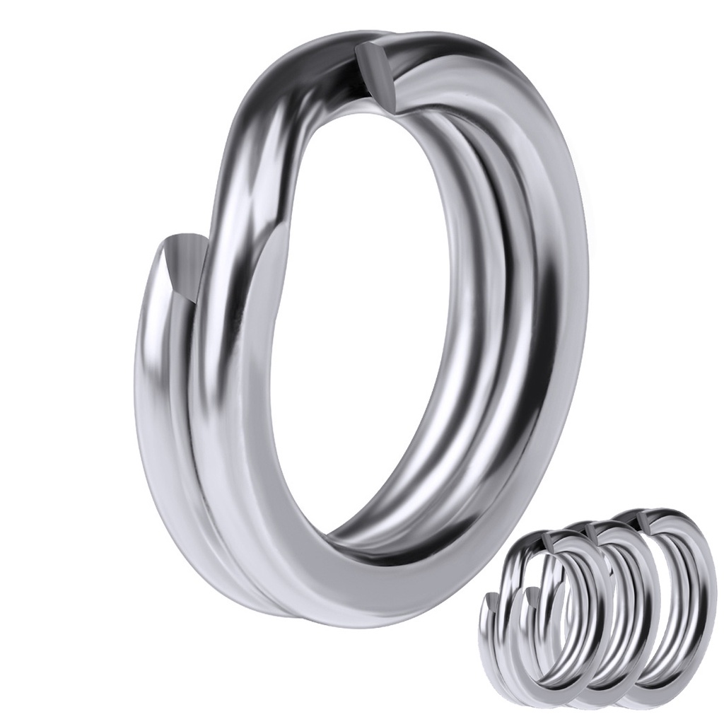 100pcs Fishing Split Rings For Crank Hard Bait Silver Stainless Steel 0 ...