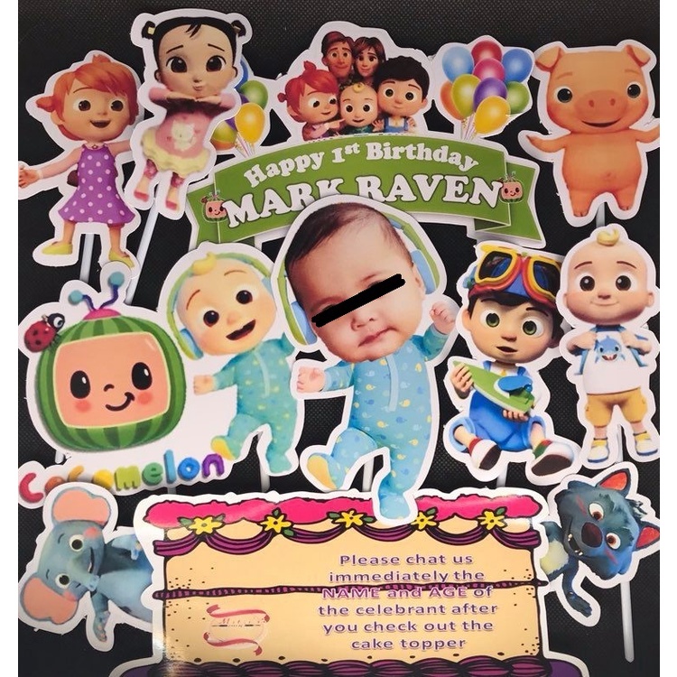 CC MLN DESIGN Cake Toppers with personalized name and age of the ...