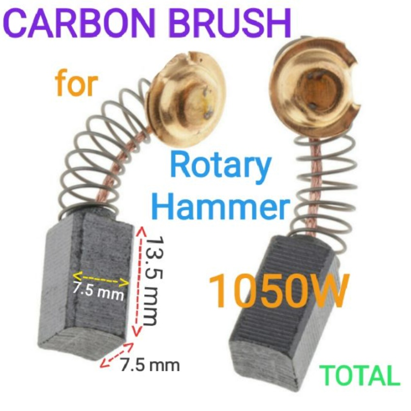 TOTAL & INGCO Rotary Hammer Carbon Brush Total Brand (pair) 1050W and ...