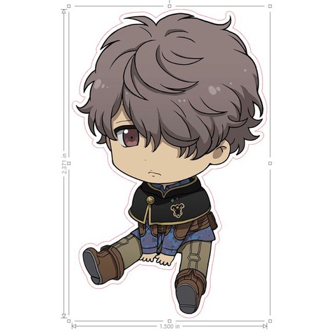 Black Clover Chibi Sticker Vinyl Waterproof (Glittered) WITH FREEBIES ...