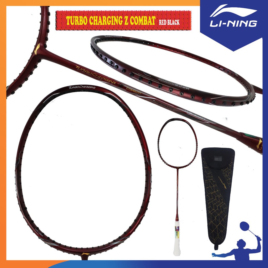Badminton Racket Li-Ning Turbo Charging Z Combat Red Black - Original ...