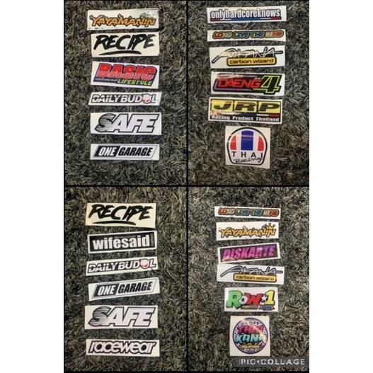 visor stickers thai set assorted (laminated machine cut) | Shopee ...