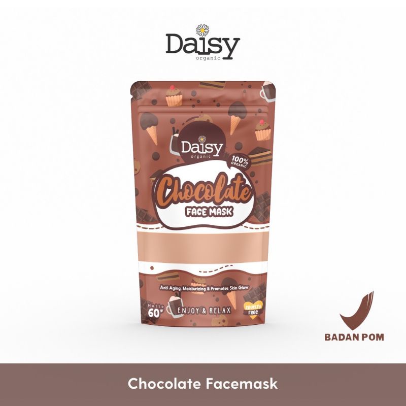Daisy Organic Chocolate Facemask Fullsize [Official Ditri] Mask | Shopee Philippines