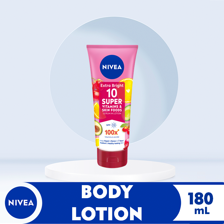 NIVEA Body Extra Bright Super 10 Vitamin Lotion, 180ml | Shopee Philippines