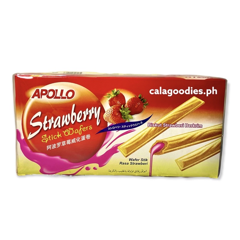 Apollo Strawberry Stick Wafers | Shopee Philippines