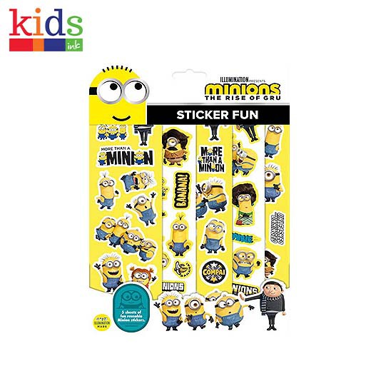 Minions The Rise Of Gru Sticker Fun Reusable Stickers - Kids Ink ...
