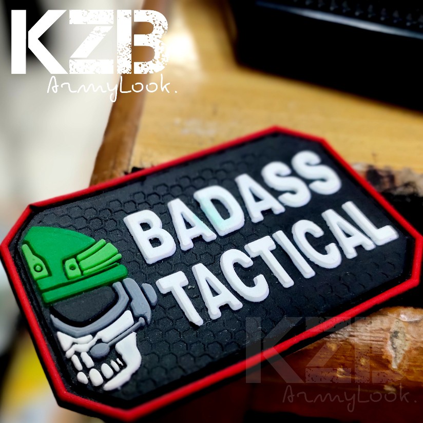 Rubber Emblem-Rubber Velcro BADASS TACTICAL Patch | Shopee Philippines