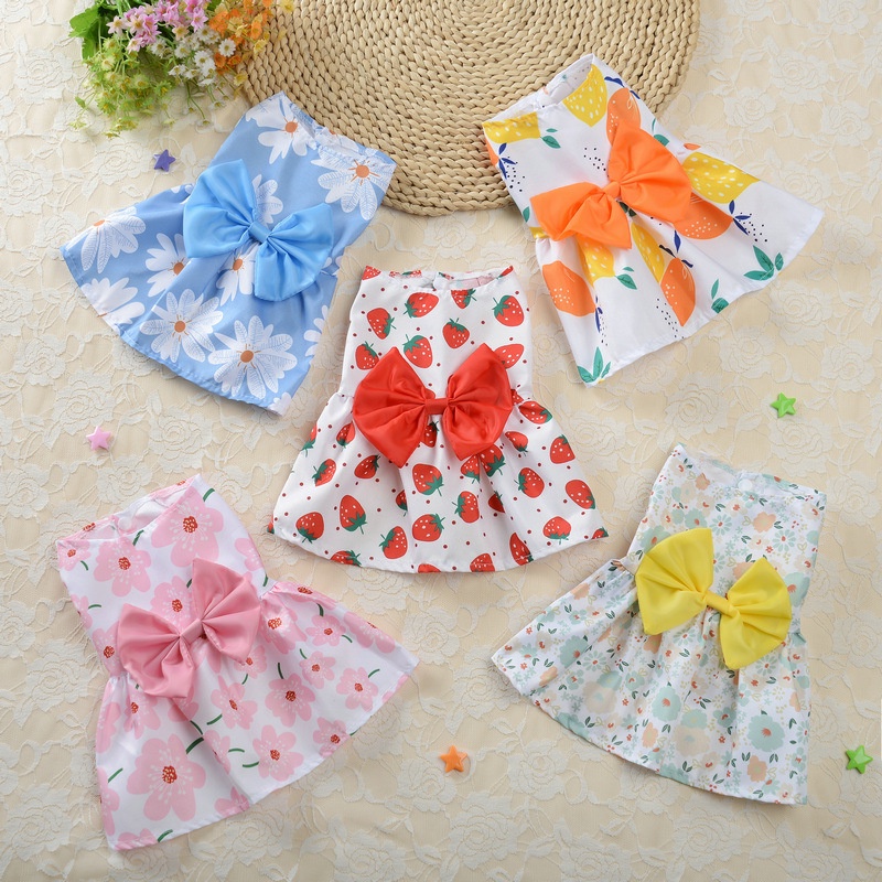MOLI Pet Clothes Small Dog Floral Princess Dress Cat 2022 Spring Teddy ...