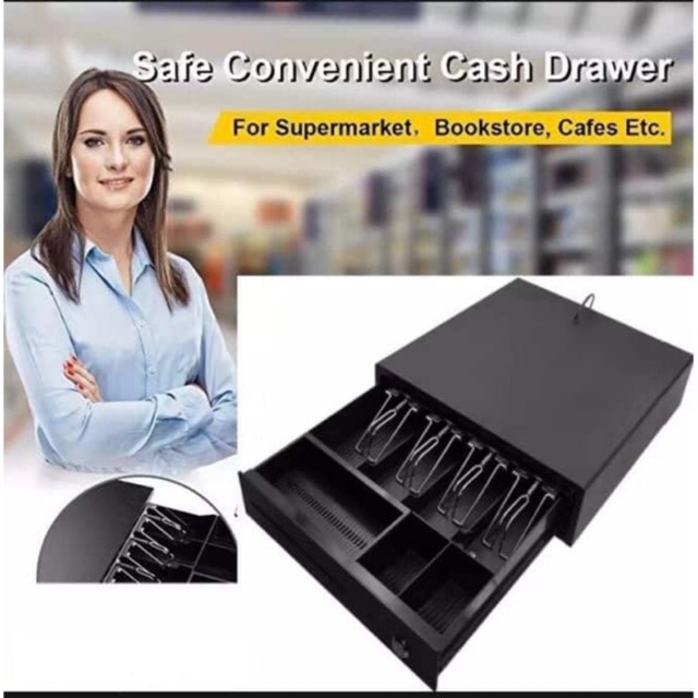 POS 4 bills & 3 coins/4 bills & 5 coins Electronic Cash Drawer Box Case ...