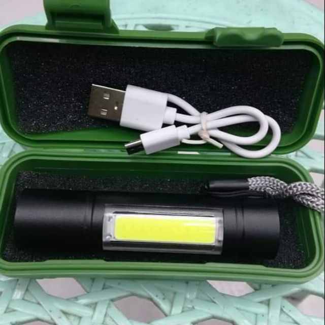 POLICE CREE MINI LED FLASHLIGHT RECHARGEABLE USB CHARGE | Shopee ...