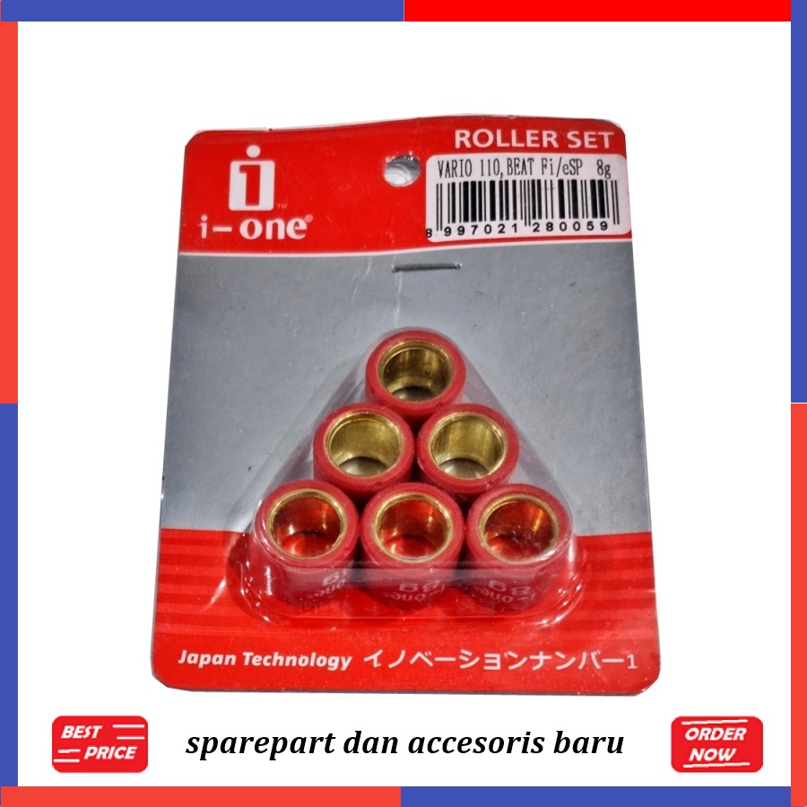 Vario 110, BEAT Fi / eSP 8gram Roller SPAREPART MOTOR IONERACING4 ...