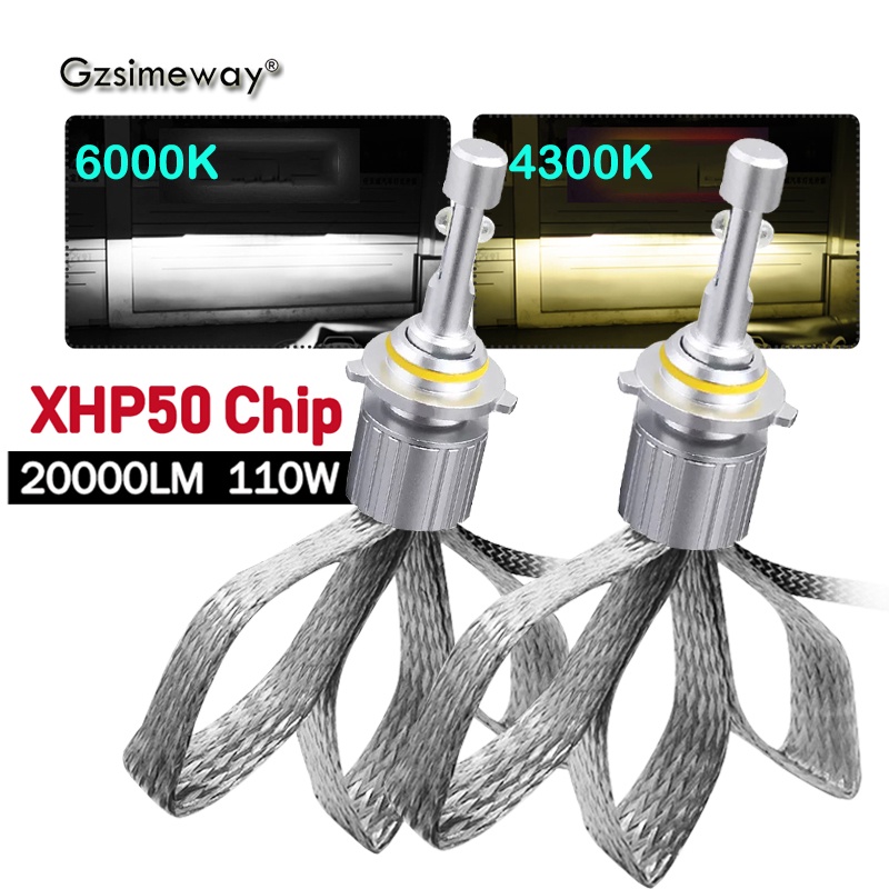 2PCS 20000LM H7 Led Bulb H4 H11 Car Headlight H1 H3 9012 HB3 9005 Hb4 9006 881 D2H Fanless LED ...