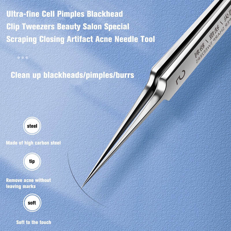 Stainless Steel Acne Clip, 5-in-1 Facial Cleaning Tool Set Tweezers ...