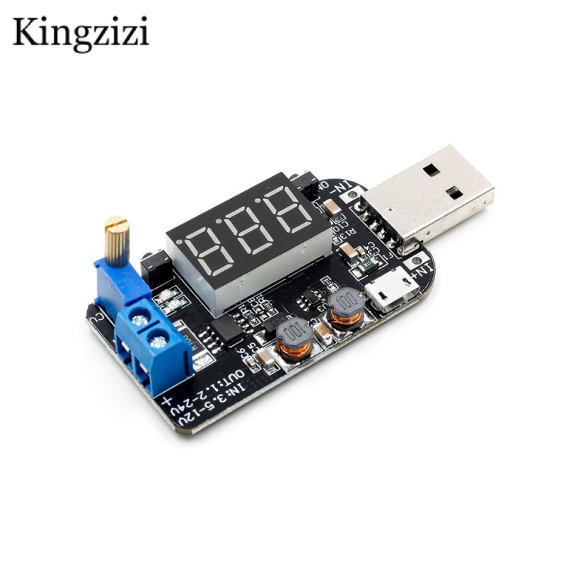 With Current USB Micro USB 5V to 3.3V 9V 12V 18V 24V Adjustable Buck ...